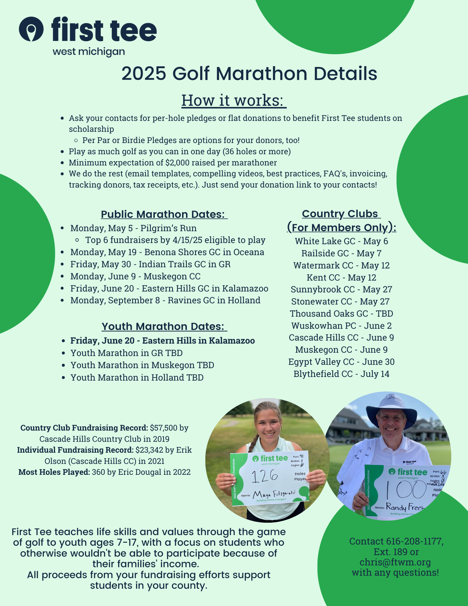 2025 Golf Marathon - First Tee - West Michigan